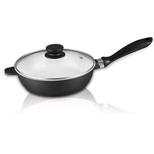 SAPIR SP-4317-AC24 ΤΗΓΑΝΙ ΒΑΘΥ ΜΕ ΓΥΑΛΙΝΟ ΚΑΠΑΚΙ ΚΑΙ ΧΕΡΟΥΛΙ 24×6.7cm ...
