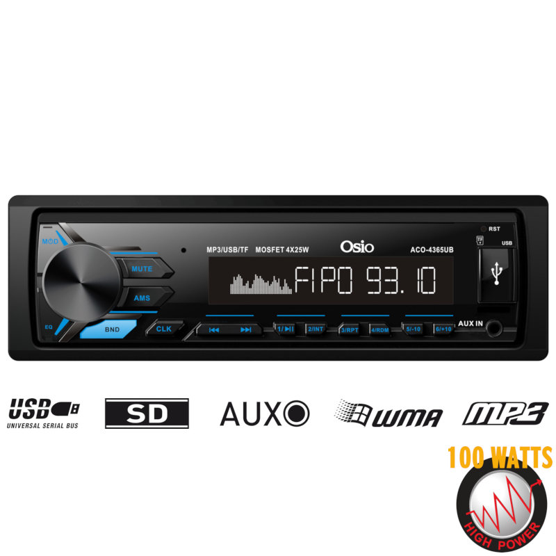 OSIO ACO-4365UB ΡΑΔΙΟ USB ΑΥΤΟΚΙΝΗΤΟΥ ΜΕ SD ΚΑΙ AUX-IN - Επώνυμα ...