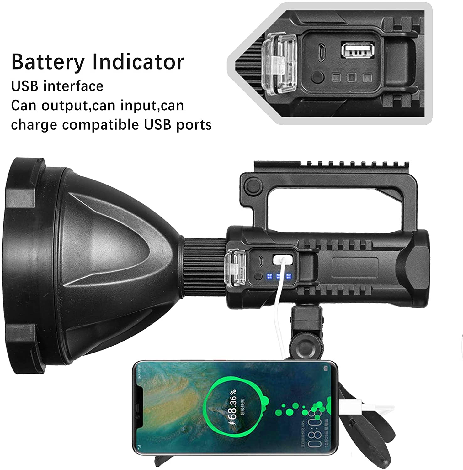 Επαναφορτιζόμενος φακός με τρίποδο 90000 Lumens SEARCHLIGHT W501 ...