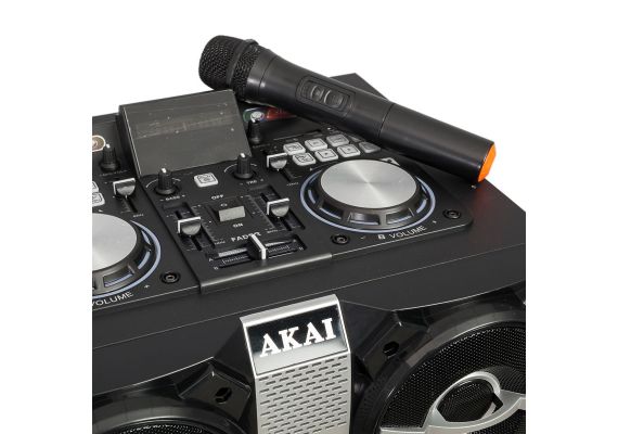 AKAI DJ-T5 ΦΟΡΗΤΟ ΗΧΕΙΟ BLUETOOTH ΜΕ ΜΙΚΤΗ, LED ΚΑΙ ΑΣΥΡΜΑΤΟ ΜΙΚΡΟΦΩΝΟ ...