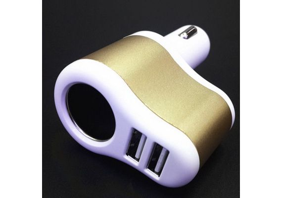 Ισχυρός Φορτιστής Αυτοκινήτου με 2 USB Θύρες και Υποδοχή Αναπτήρα